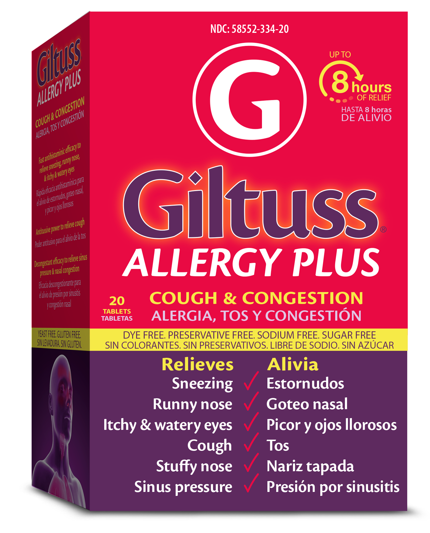 GILTUSS® Allergy Plus Cough & Congestion – 20 Tabletas – Giltuss Multisite